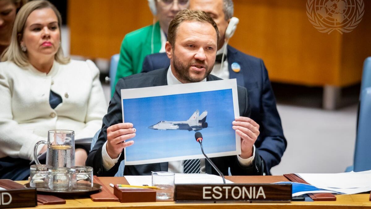 Estonia confronts Russia at UN after ‘brazen’ airspace violation